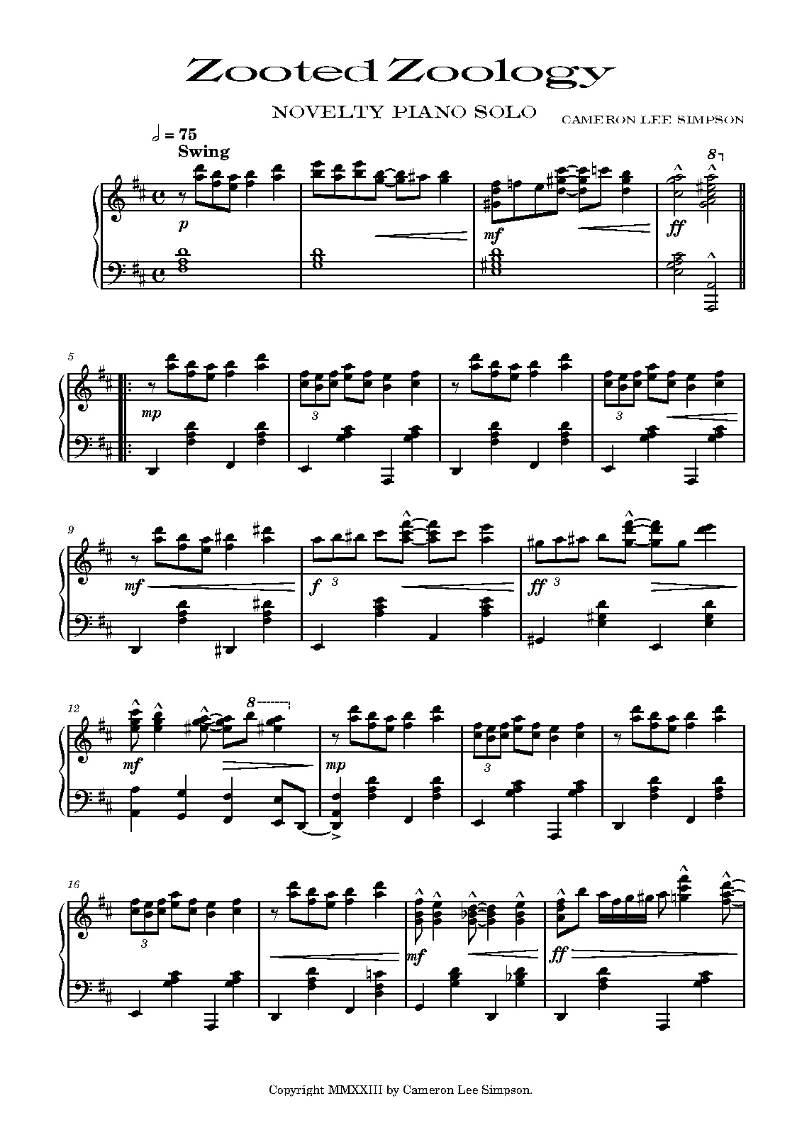 Zooted Zoology (Simpson, Cameron Lee) - IMSLP