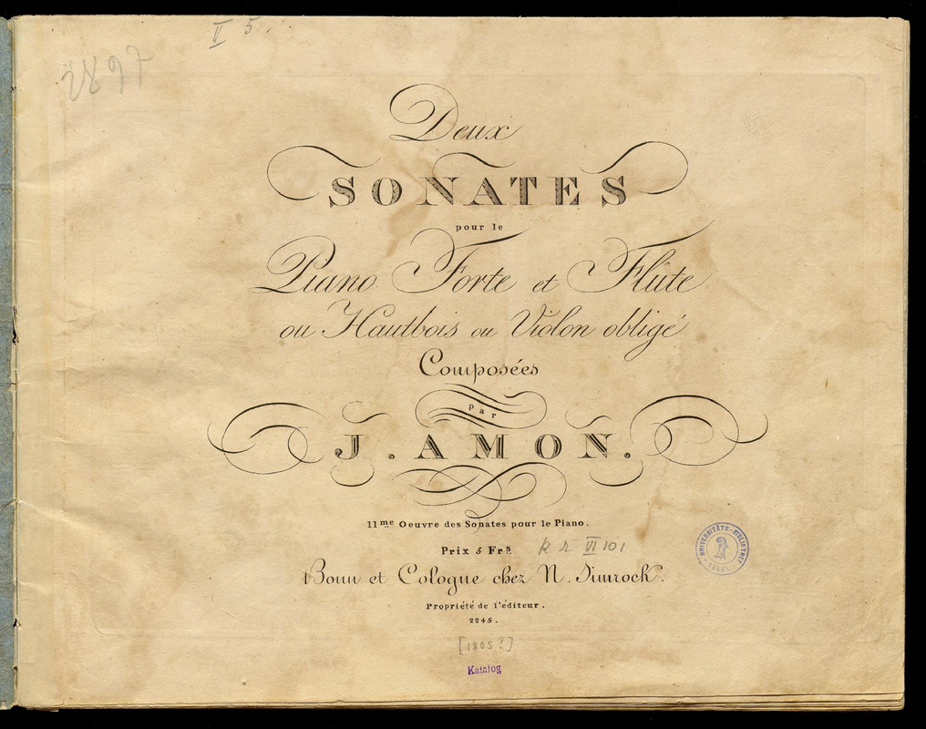 2 Sonatas for Piano and Flute, Op.11 (Amon, Johann Andreas) - IMSLP