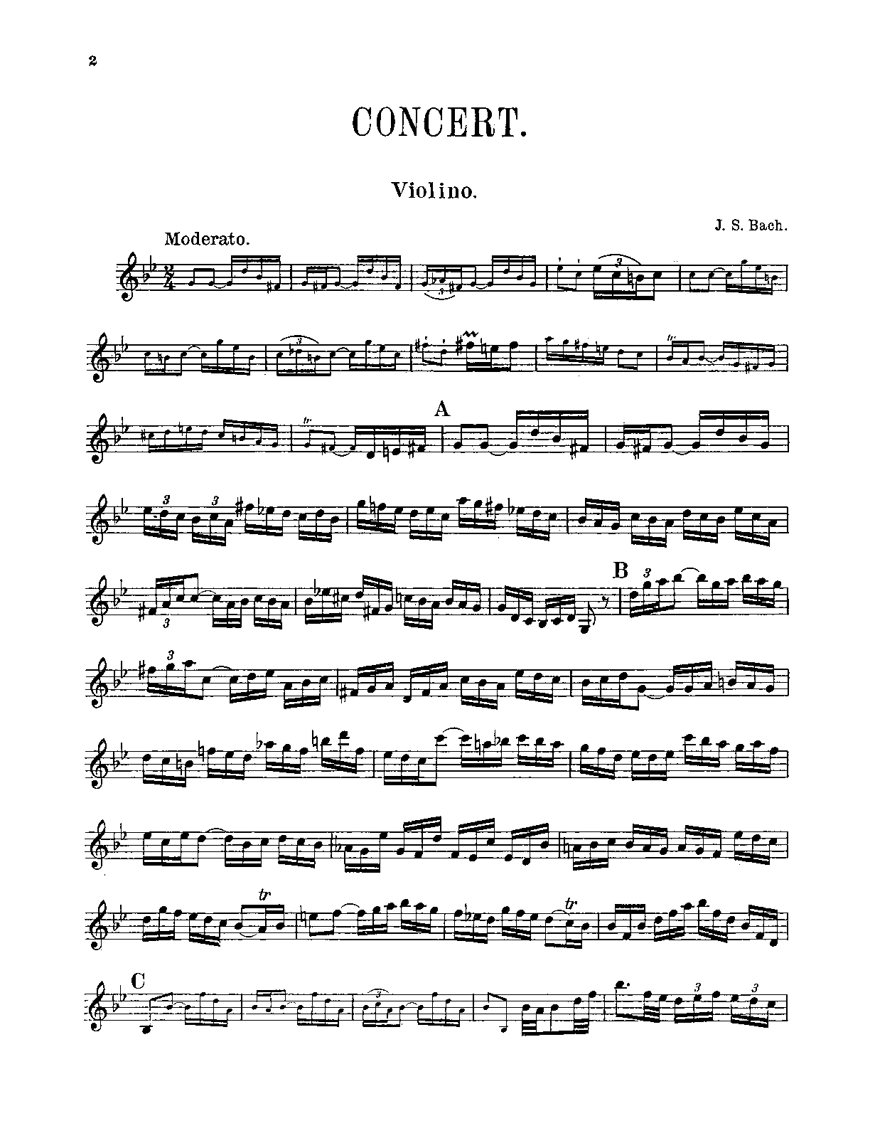 Concerto In G Minor Bwv 1056r Bach Johann Sebastian Imslp Free