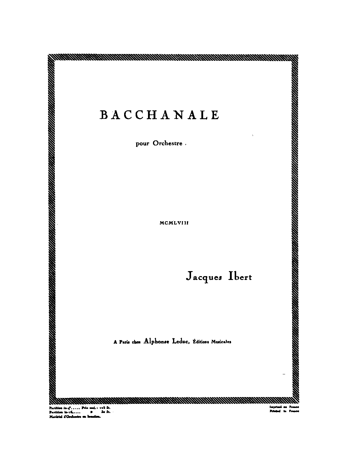 Bacchanale (Ibert, Jacques) - IMSLP