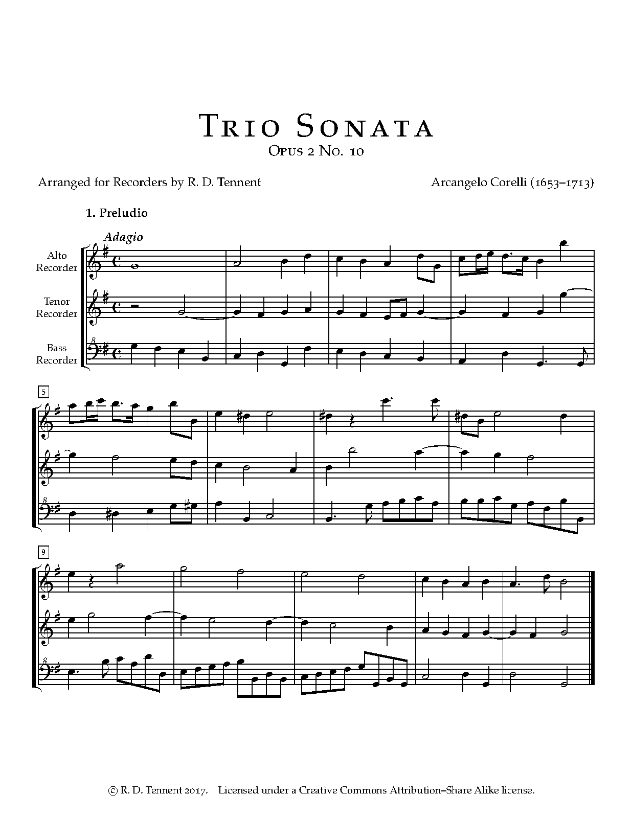 Trio Sonata in E major, Op.2 No.10 (Corelli, Arcangelo) - IMSLP: Free ...