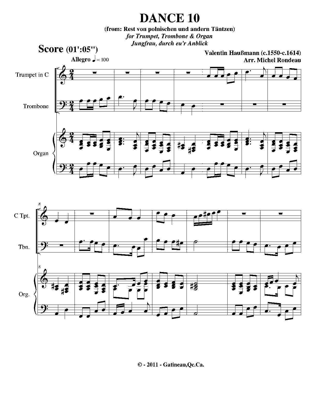 Rest von polnischen und andern Täntzen (Haussmann, Valentin) - IMSLP Rest von polnischen und andern Täntzen (Haussmann, Valentin) - IMSLP