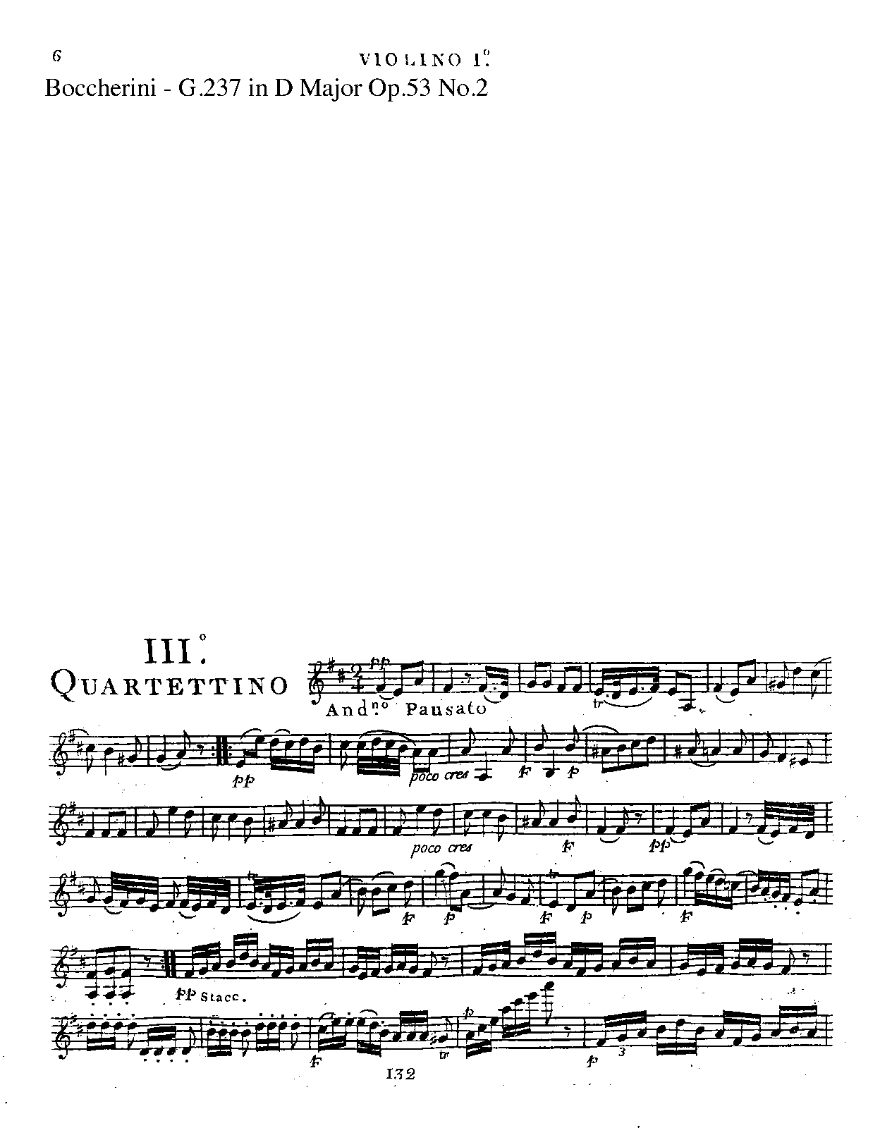 String Quartet in D major, G.237 (Boccherini, Luigi) - IMSLP String Quartet in D major, G.237 (Boccherini, Luigi) - IMSLP