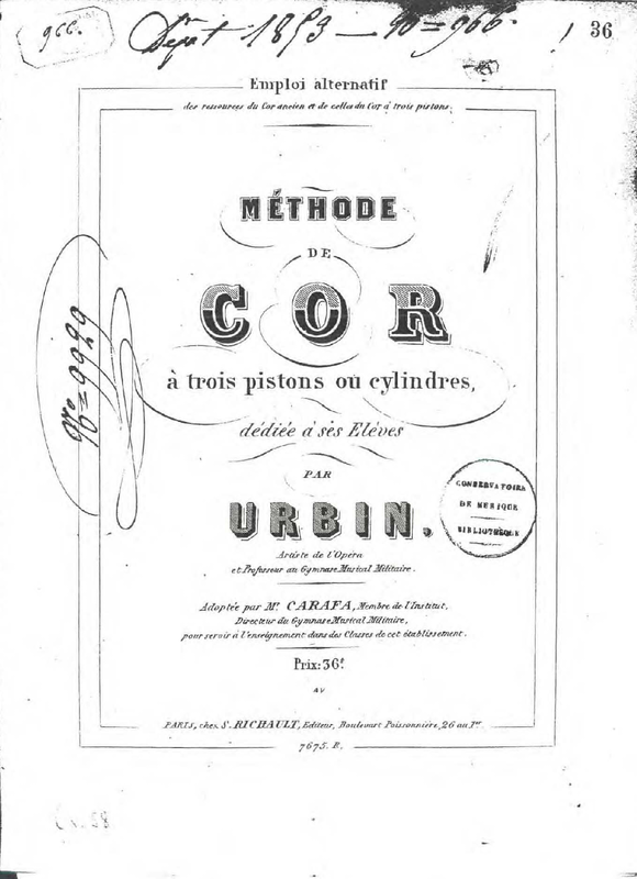 Méthode de cor à 3 pistons ou cylindres (Urbin, Donatien) - IMSLP