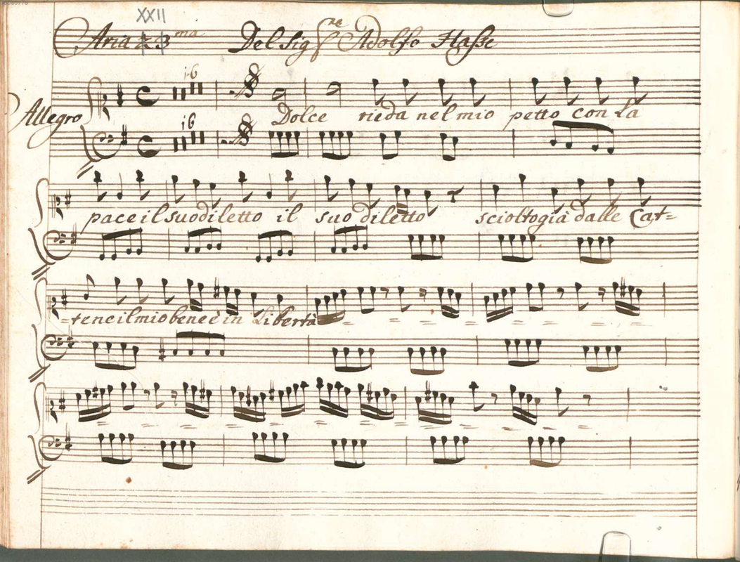 Arminio Hasse Johann Adolph Imslp Free Sheet Music Pdf Download