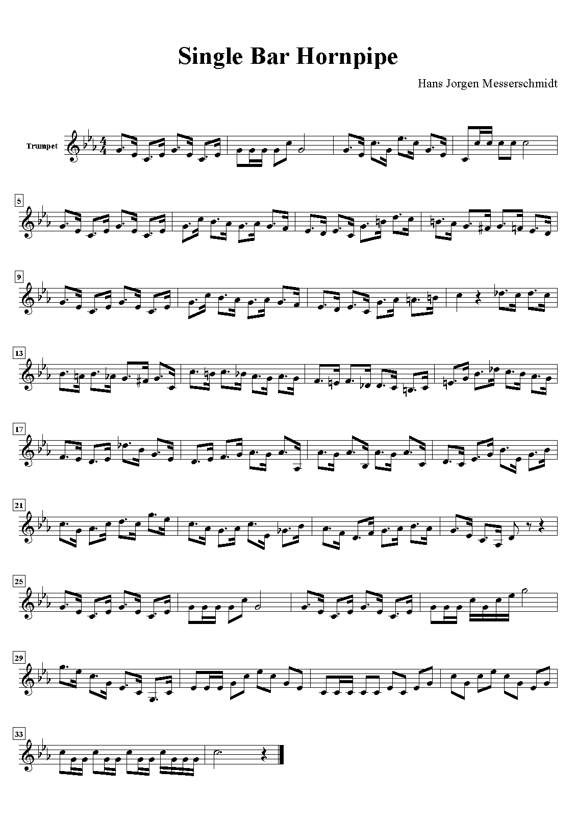 Single Bar Hornpipe (Messerschmidt, Hans Jorgen) - IMSLP