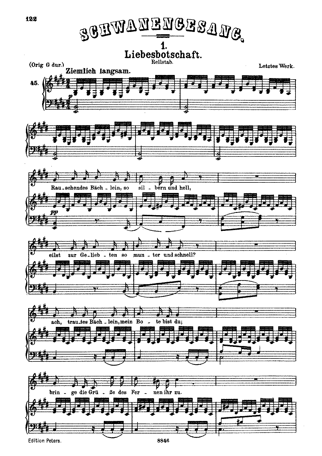 Schwanengesang, D.957 (Schubert, Franz) - IMSLP: Free Sheet Music PDF ...