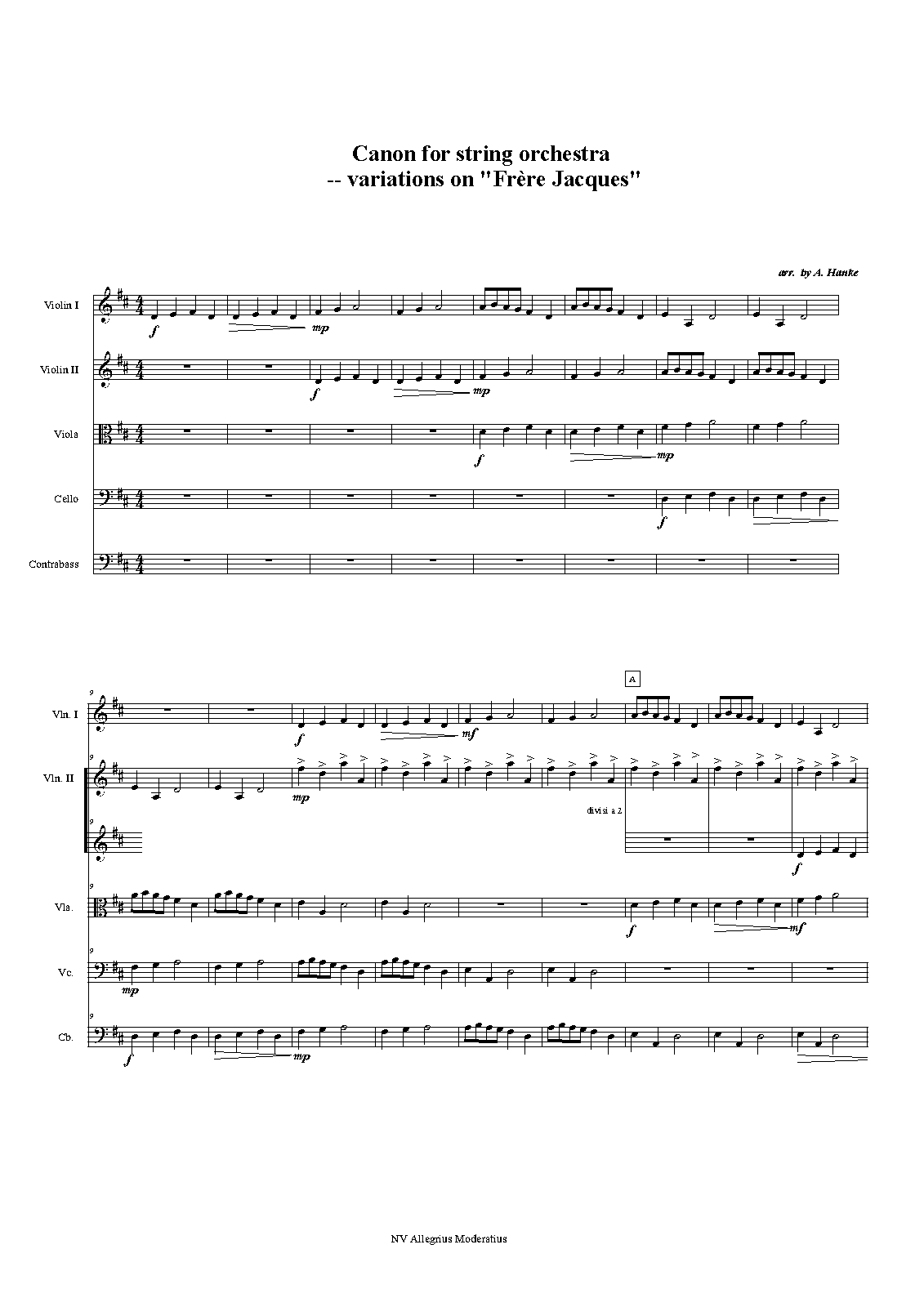 Variations on 'Frère Jacques' (Hanke, Adrian) - IMSLP