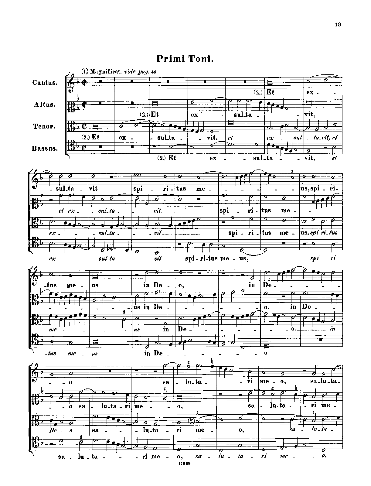 Magnificat primi toni, PdPWV Can025 (Palestrina, Giovanni Pierluigi da ...