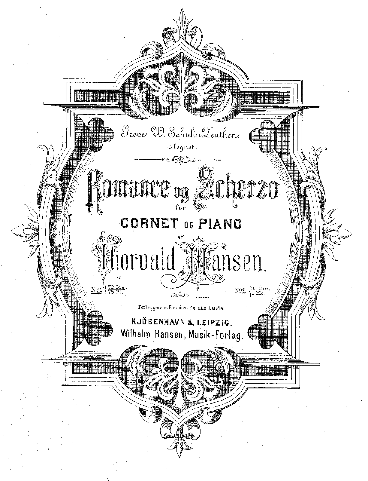 Romance and Scherzo for Cornet and Piano (Hansen, Thorvald) - IMSLP