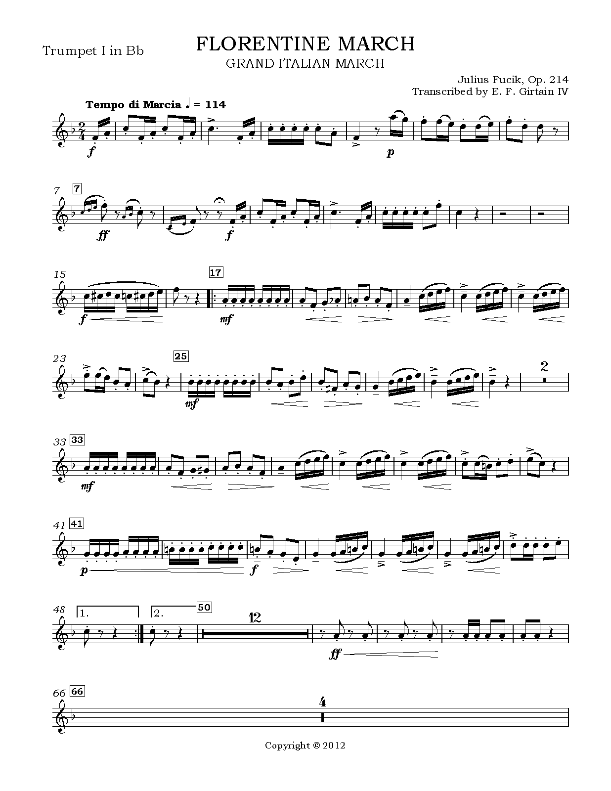 Florentiner Marsch, Op.214 (Fučík, Julius) - IMSLP