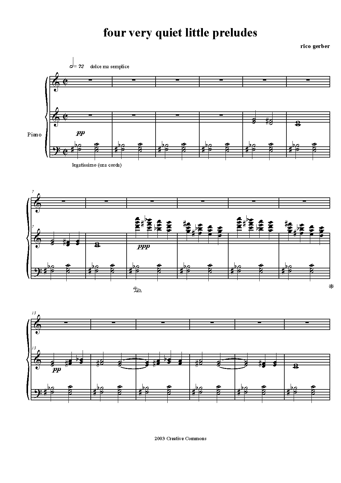 4 Very Quiet Little Preludes (Gerber, Edward Enrico) - IMSLP