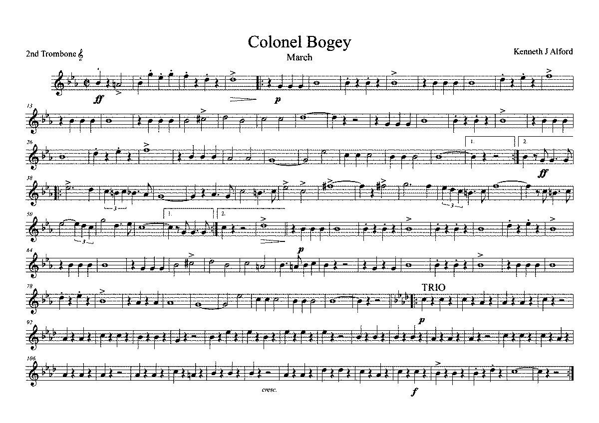 Colonel Bogey March (Alford, Kenneth J.) - IMSLP