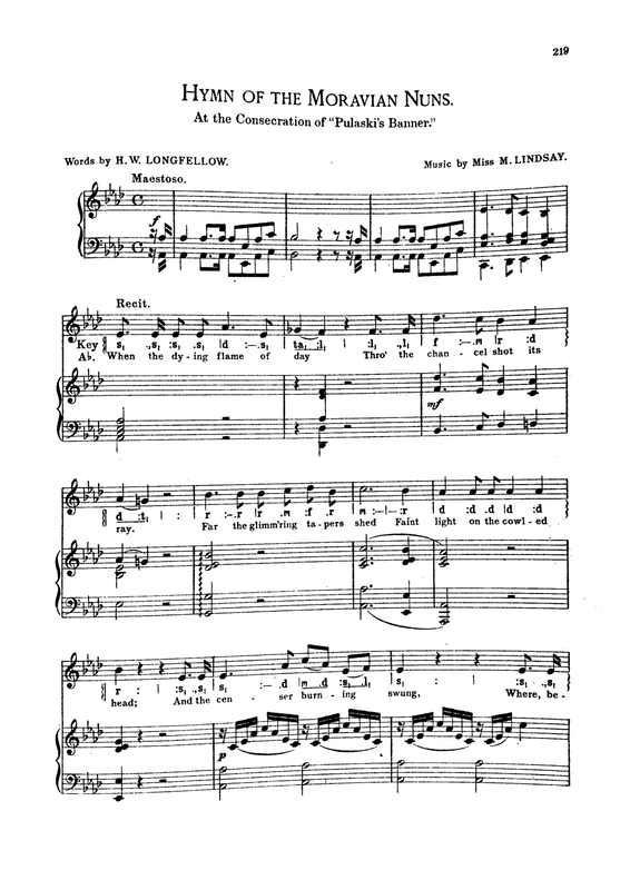 Hymn of the Moravian Nuns at the Consecration of Pulaski’s Banner ...