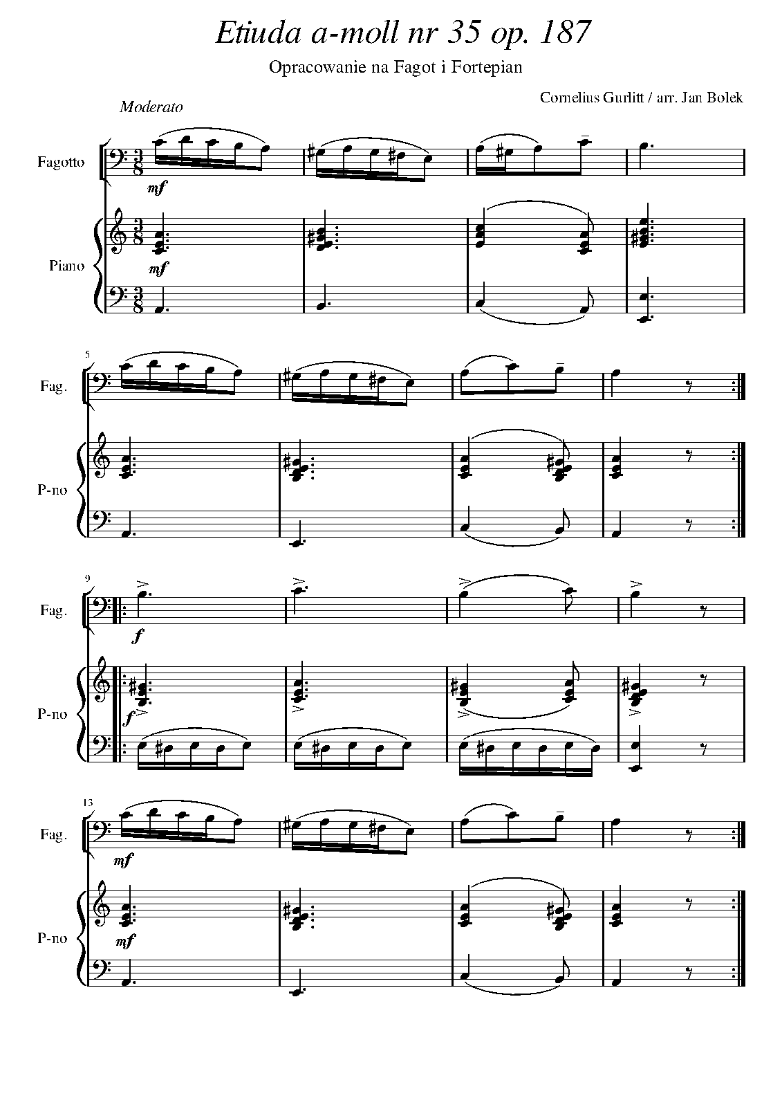 54 Kleine melodische Etüden für Anfänger, Op.187 (Gurlitt, Cornelius) - IMSLP