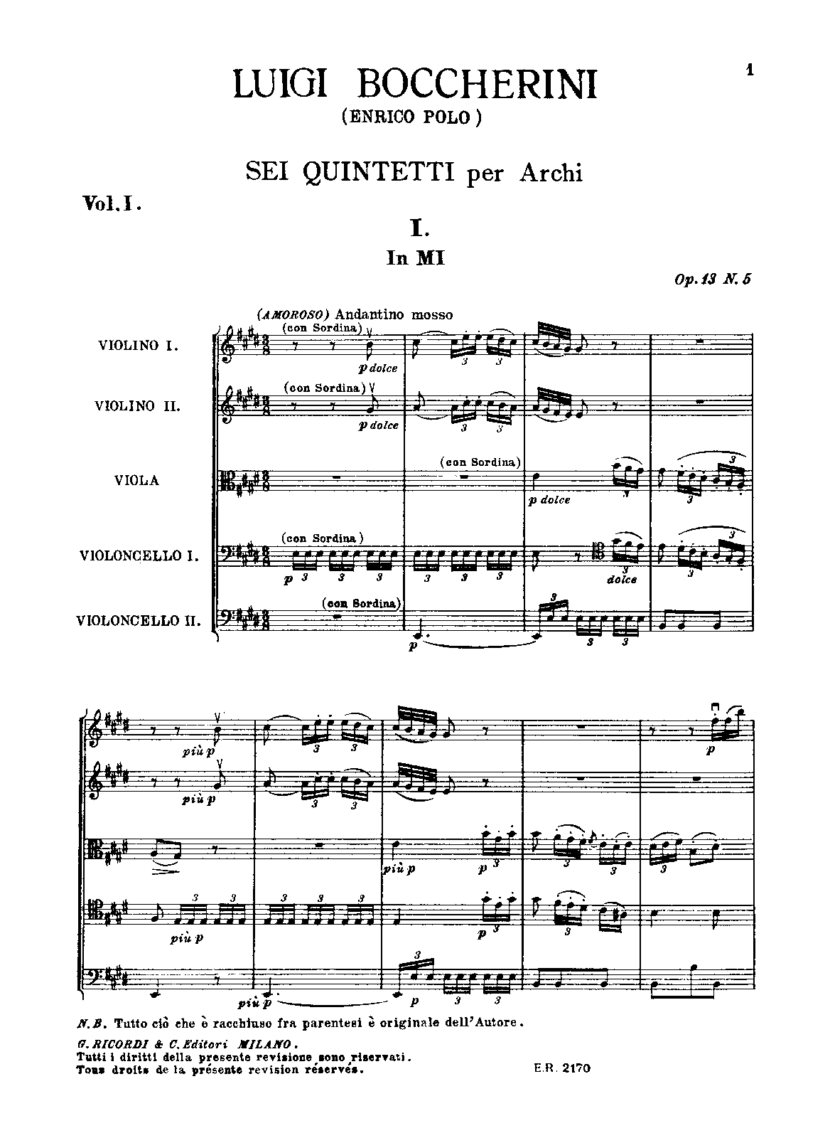 String Quintet in E major, G.275 (Boccherini, Luigi) - IMSLP