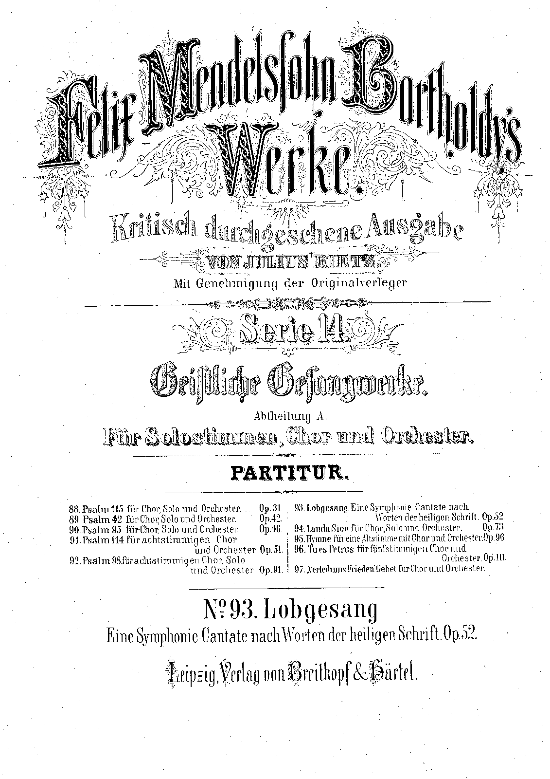 Symphony No.2, Op.52 (Mendelssohn, Felix) - IMSLP: Free Sheet Music PDF ...