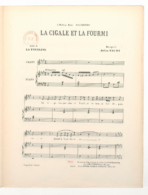 La Cigale et la Fourmi (Naudy, Julien) - IMSLP