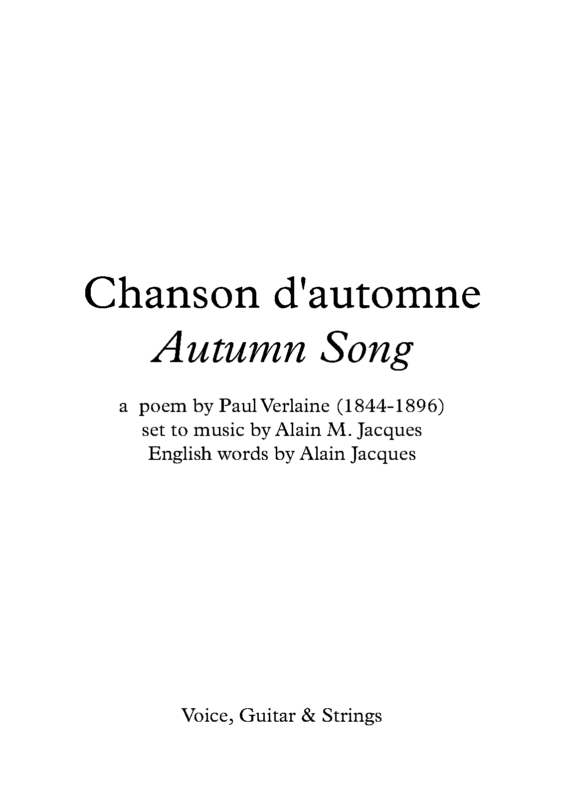 Chanson d'automne (Jacques, Alain M.) - IMSLP