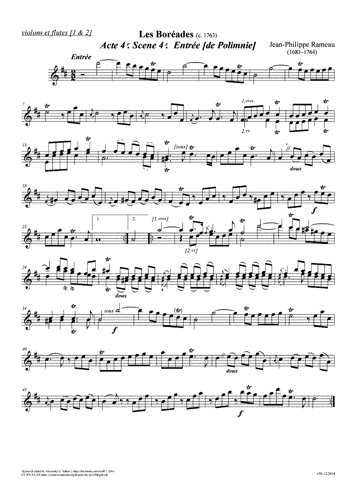 Les Boréades, RCT 31 (Rameau, Jean-Philippe) - IMSLP: Free Sheet Music ...