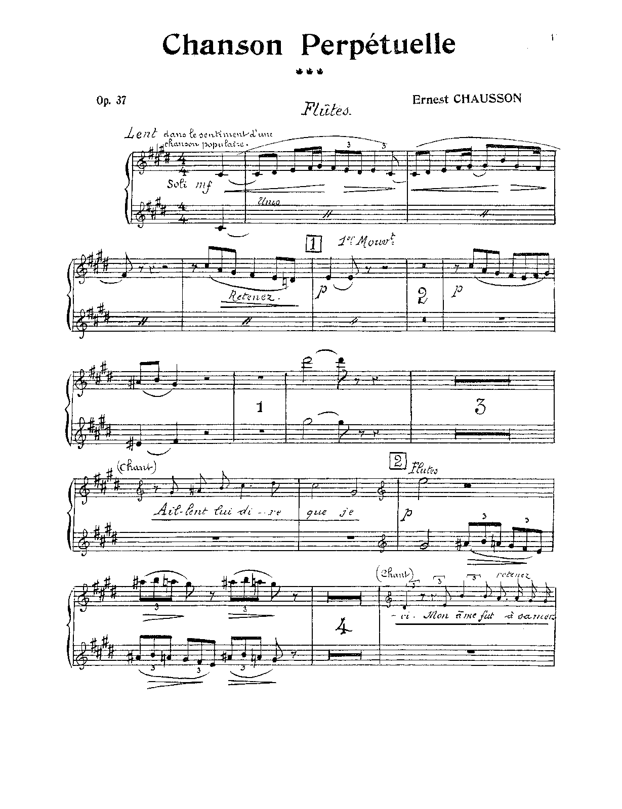 Chanson perpétuelle, Op.37 (Chausson, Ernest) - IMSLP