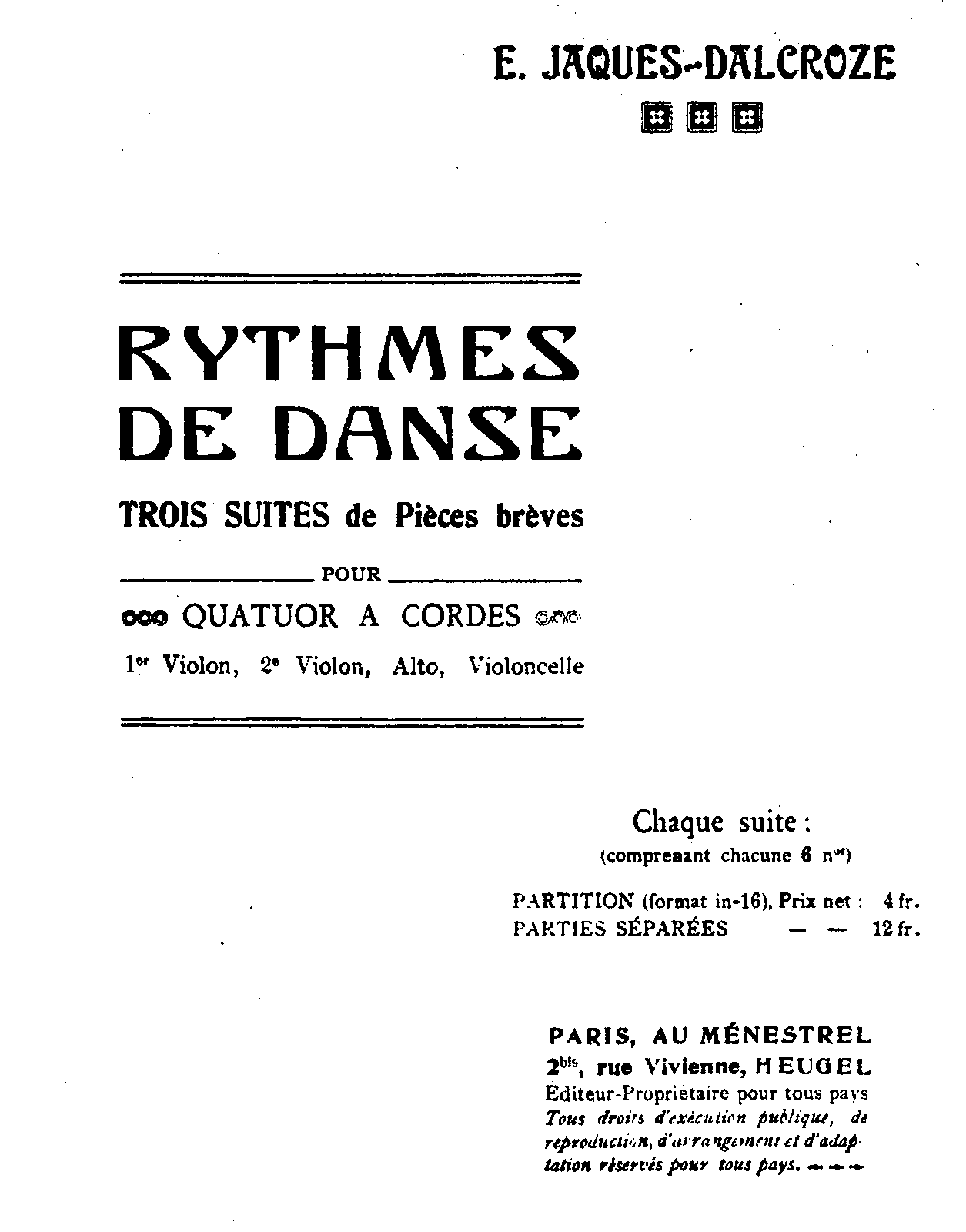 Rythmes de danse (Jaques-Dalcroze, Emile) - IMSLP Rythmes de danse (Jaques-Dalcroze, Emile) - IMSLP
