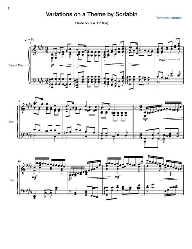 Variations on a Theme by Scriabin (Turchetto, Andrea) - IMSLP