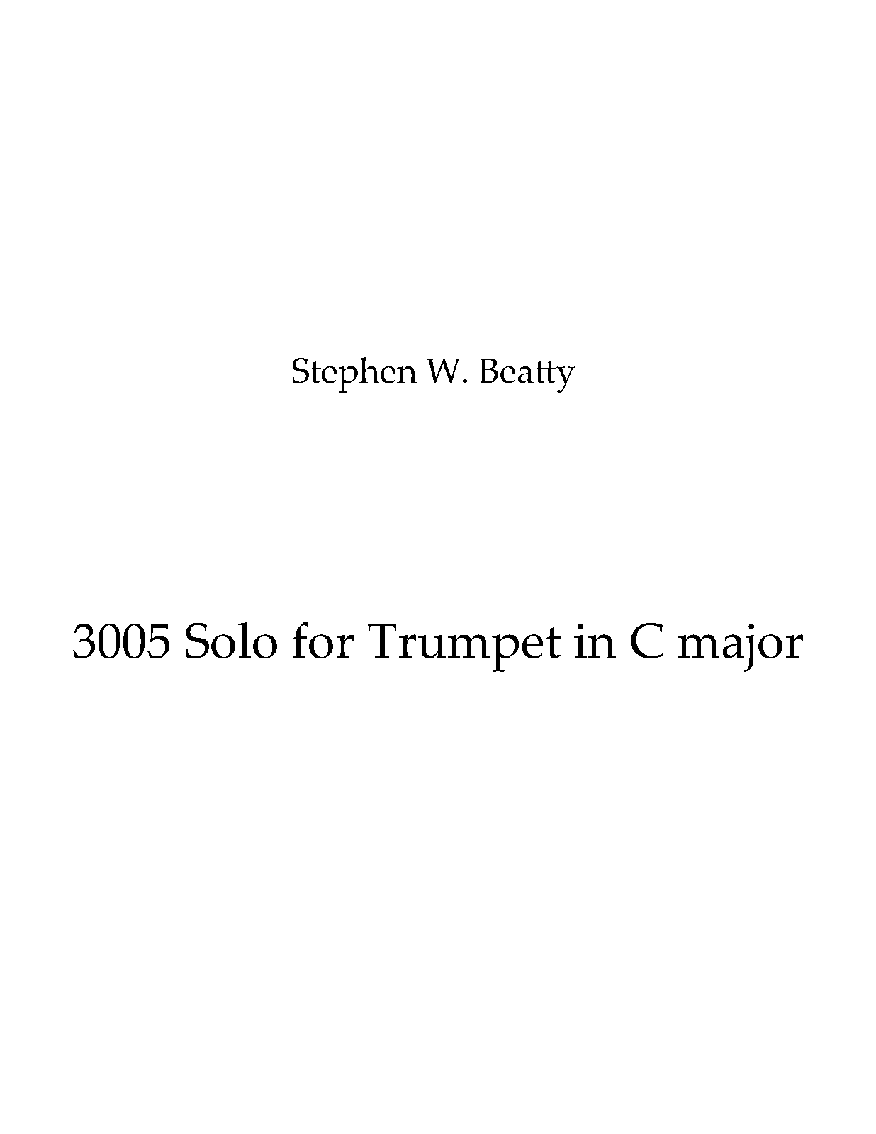 Solo for Trumpet in C major, Op.3005 (Beatty, Stephen W.) - IMSLP