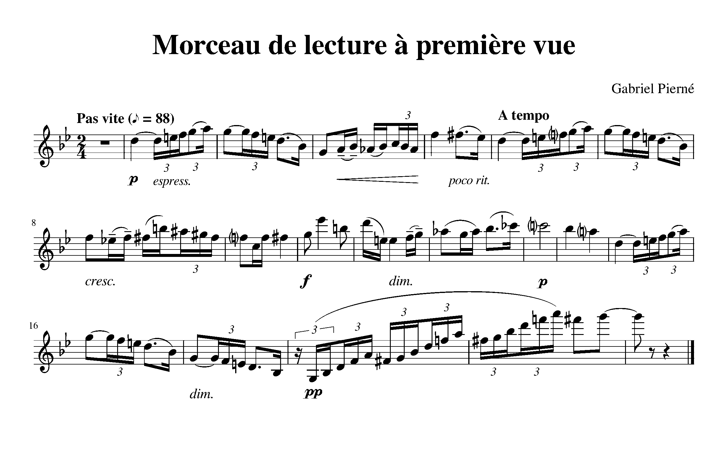 Morceau de lecture à première vue (Pierné, Gabriel) - IMSLP Morceau de lecture à première vue (Pierné, Gabriel) - IMSLP