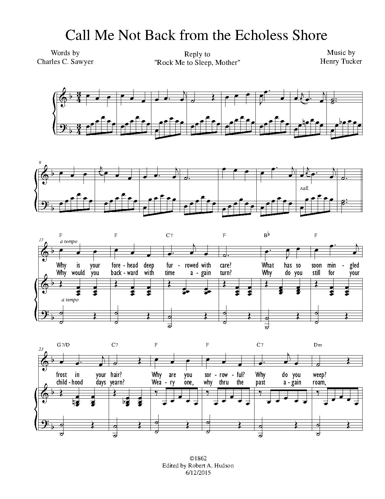 Call Me Not Back from the Echoless Shore (Tucker, Henry L.) - IMSLP