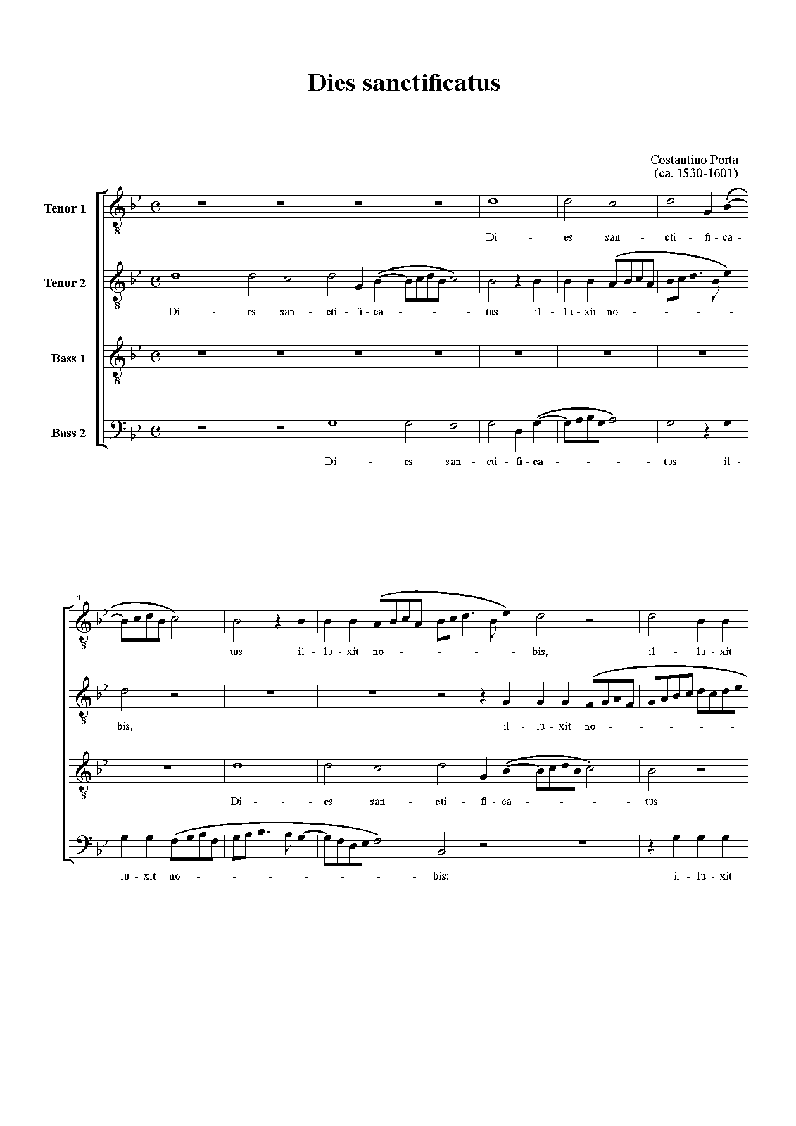 Dies sanctificatus (Porta, Costanzo) - IMSLP