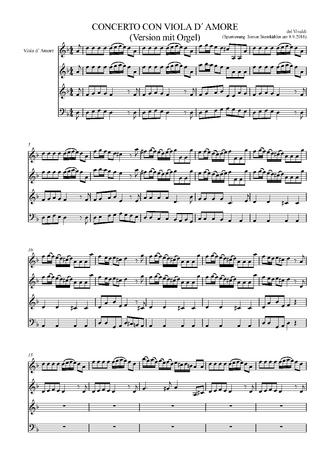 Viola d'amore Concerto in D minor, RV 395 (Vivaldi, Antonio) - IMSLP: Free Sheet Music PDF Download