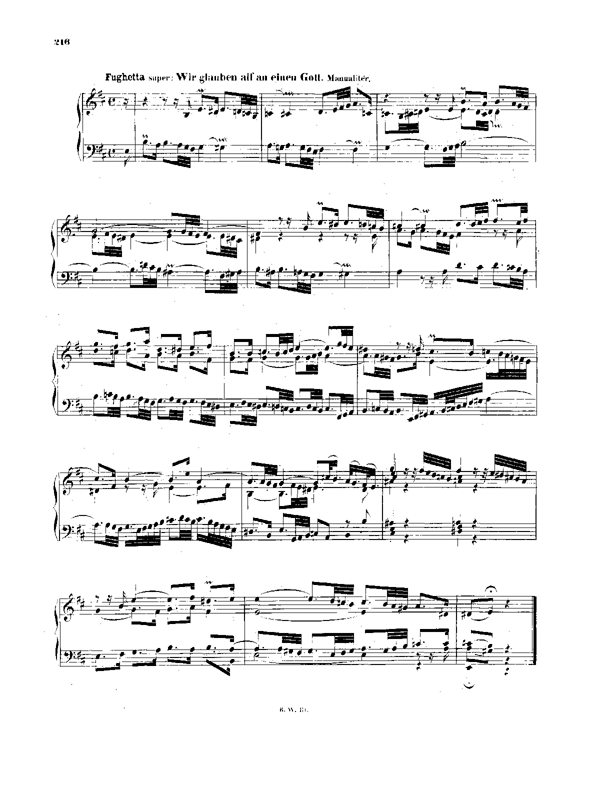 Fughetta super 'Wir gläuben all an einen Gott', BWV 681 (Bach, Johann ...