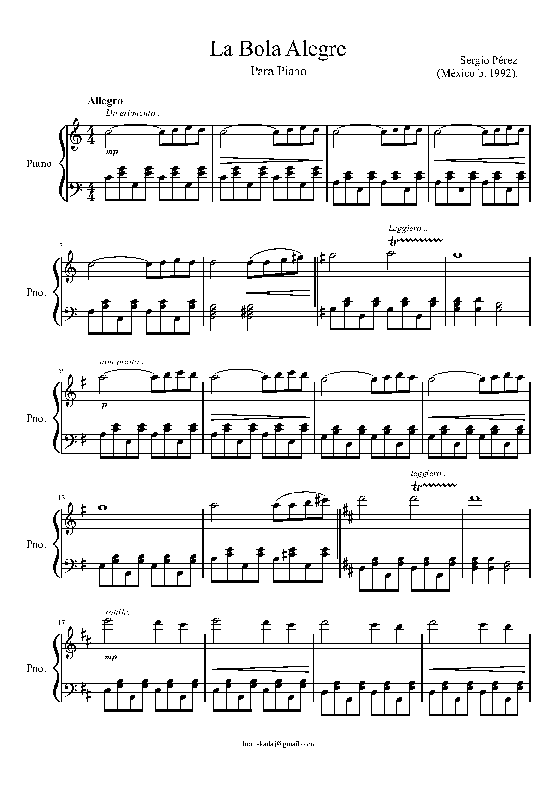 La Bola Alegre (Pérez, Sergio Aarón) - IMSLP