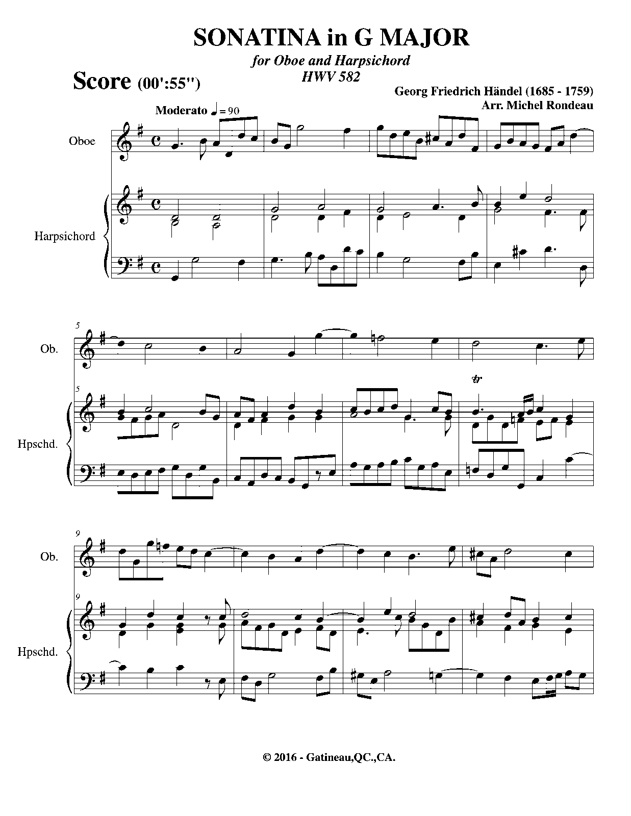 Keyboard Sonatina in G major, HWV 582 (Handel, George Frideric) - IMSLP ... Keyboard Sonatina in G major, HWV 582 (Handel, George Frideric) - IMSLP ...
