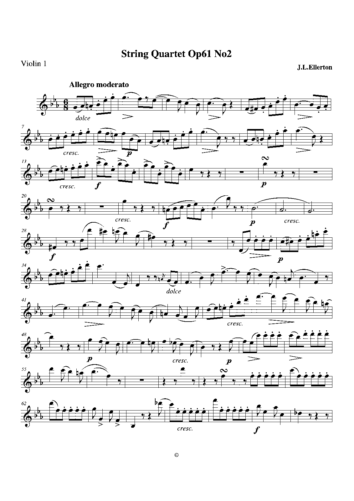 String Quartet, Op.61 No.2 (Ellerton, John Lodge) - IMSLP: Free Sheet ... String Quartet, Op.61 No.2 (Ellerton, John Lodge) - IMSLP: Free Sheet ...