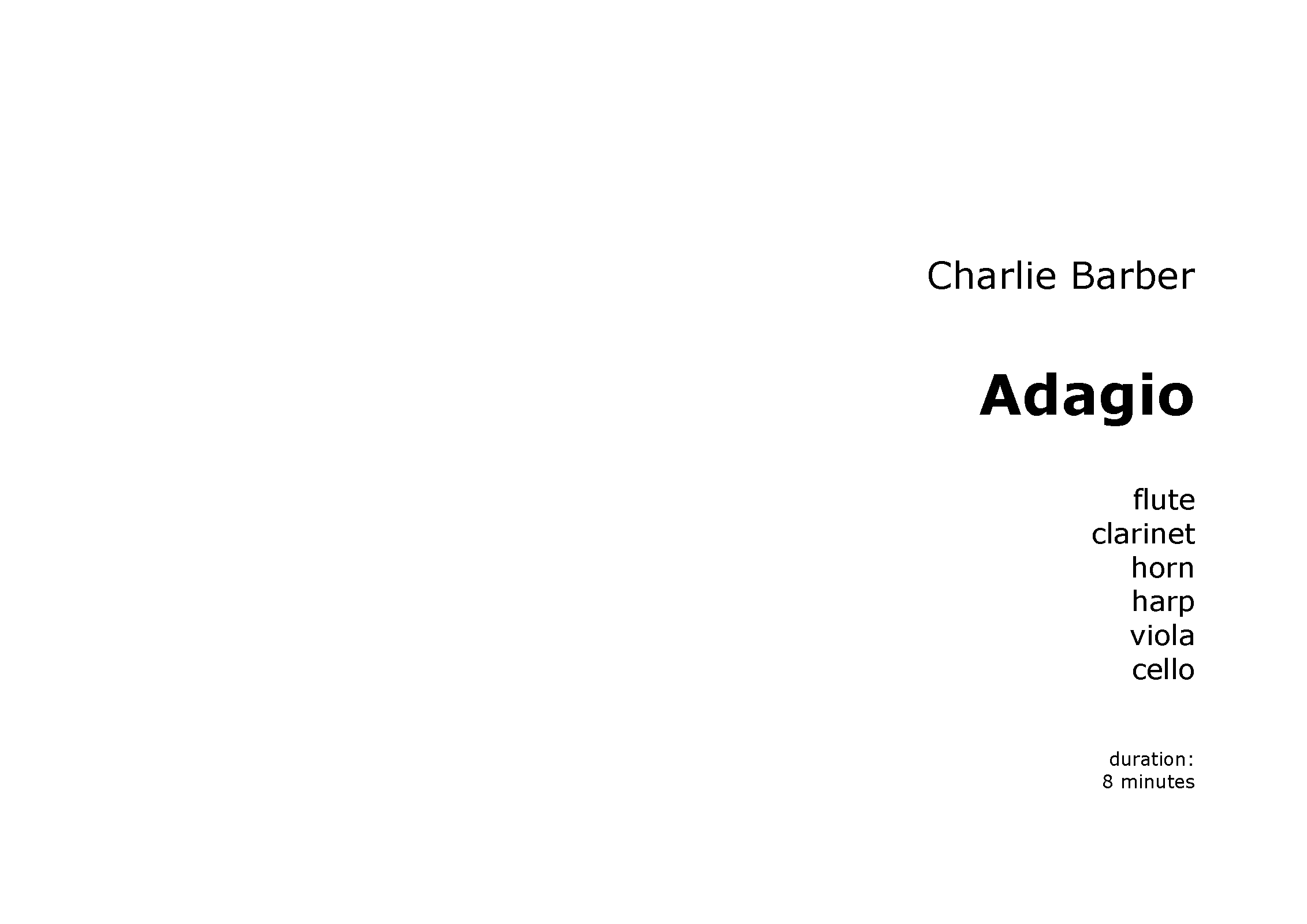 Adagio (Barber, Charlie) - IMSLP