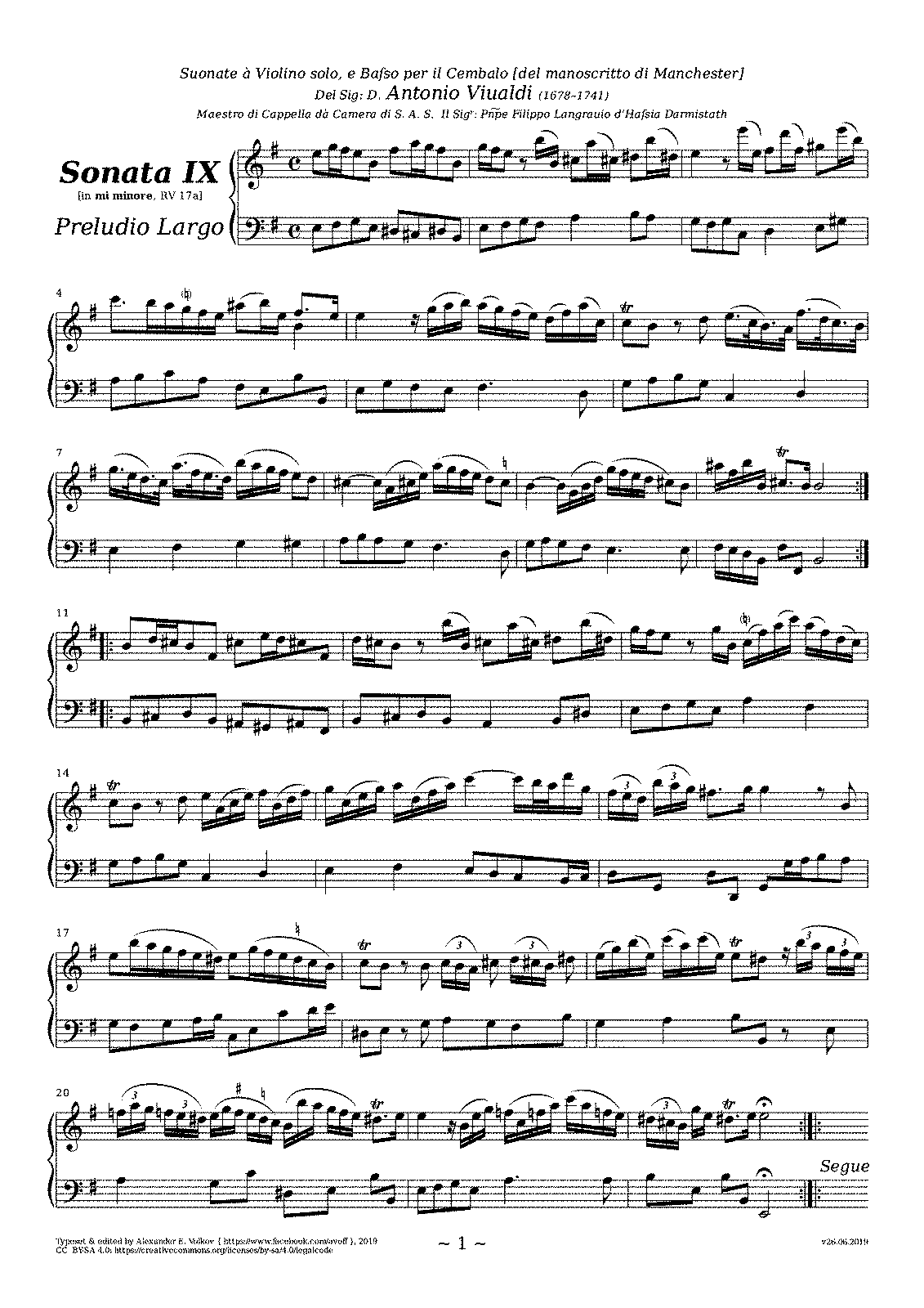 Violin Sonata in E minor, RV 17a (Vivaldi, Antonio) - IMSLP