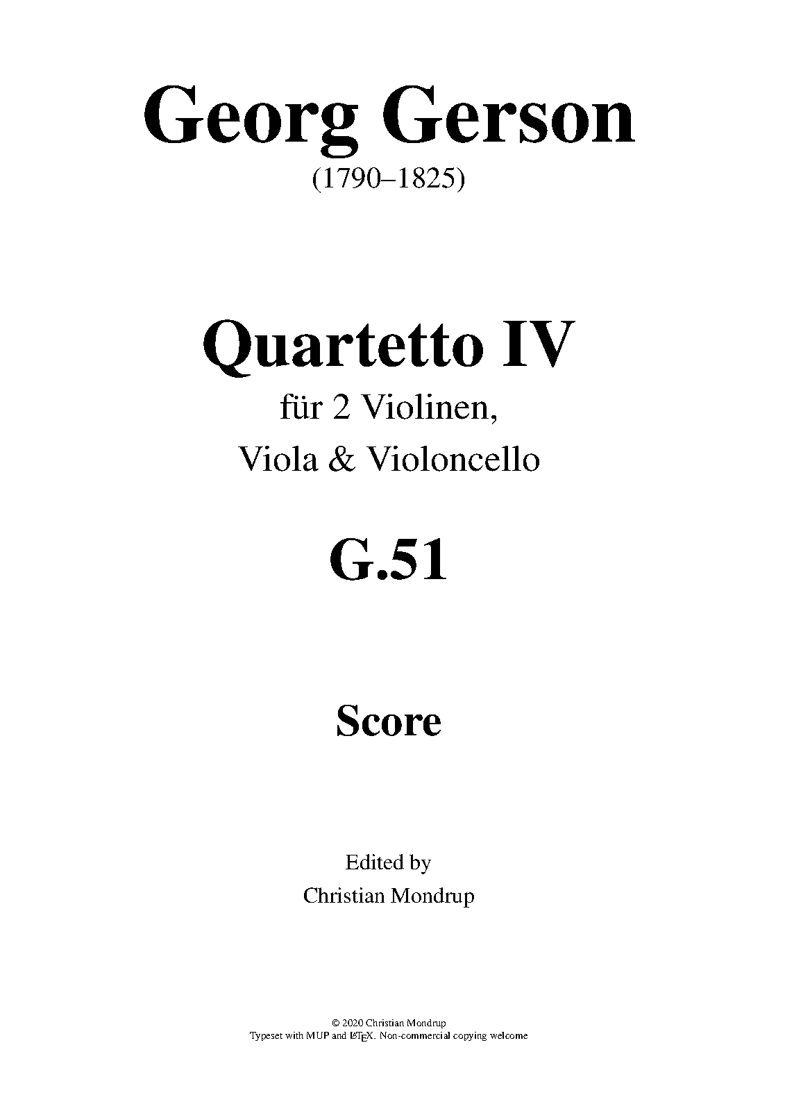 String Quartet No.4 in G major, G.51 (Gerson, Georg) - IMSLP: Free ...