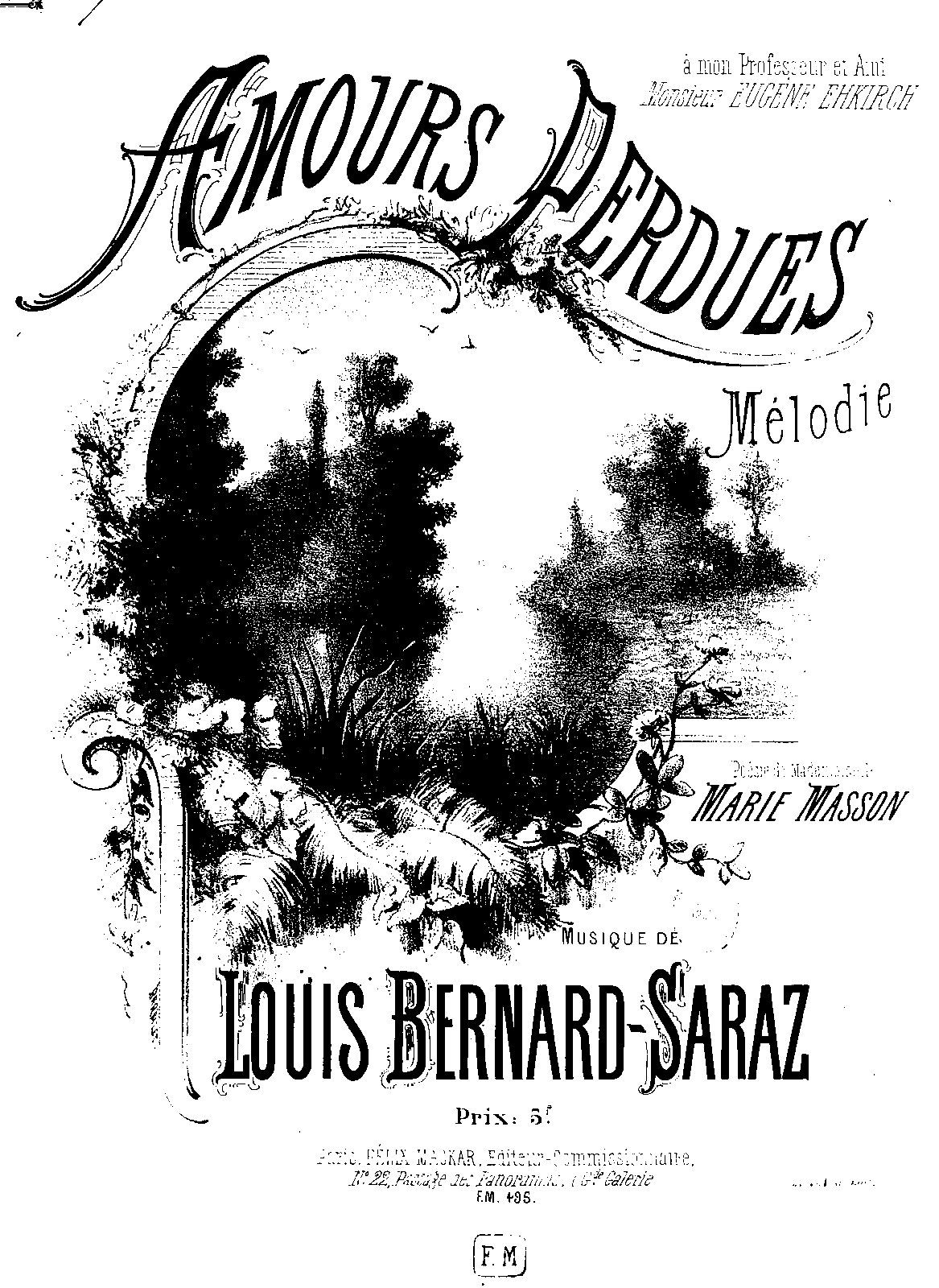 Amours perdues (Bernard-Saraz, Louis) - IMSLP Amours perdues (Bernard-Saraz, Louis) - IMSLP