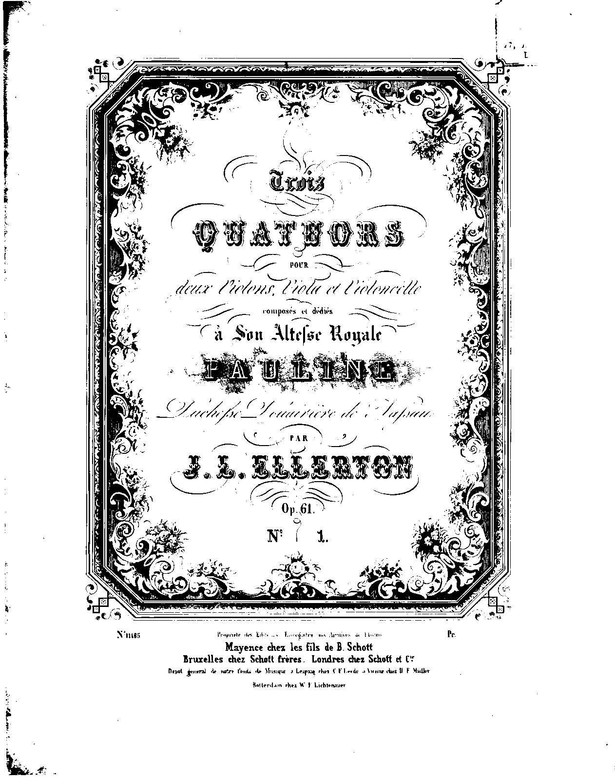 String Quartet, Op.61 No.1 (Ellerton, John Lodge) - IMSLP: Free Sheet ... String Quartet, Op.61 No.1 (Ellerton, John Lodge) - IMSLP: Free Sheet ...