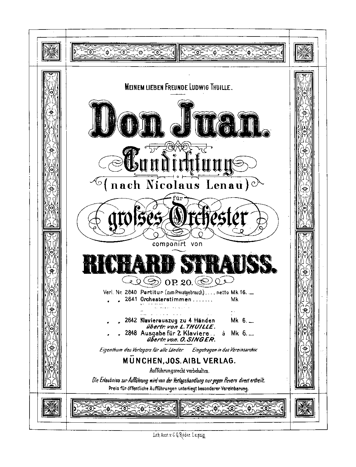 Don Juan, Op.20 (Strauss, Richard) - IMSLP: Free Sheet Music PDF Download
