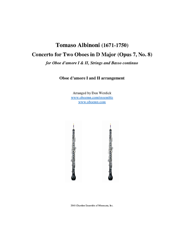Concerto for 2 Oboes in D major, Op.7 No.8 (Albinoni, Tomaso) - IMSLP