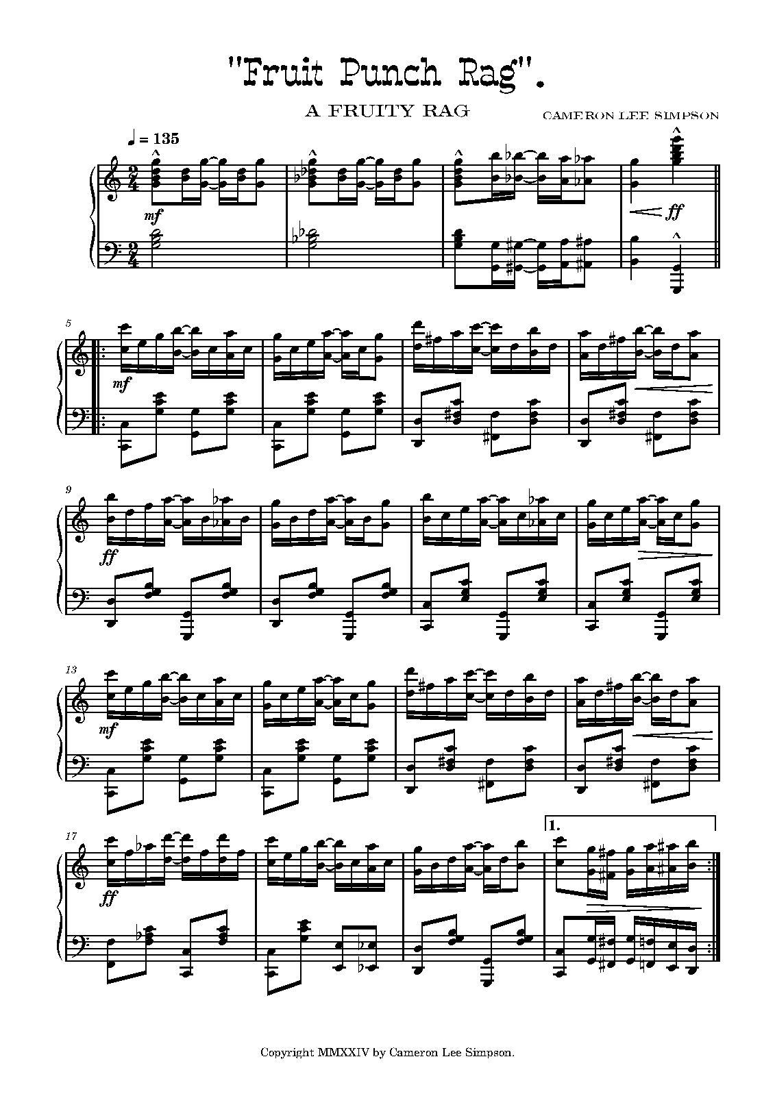 Fruit Punch Rag (Simpson, Cameron Lee) - IMSLP
