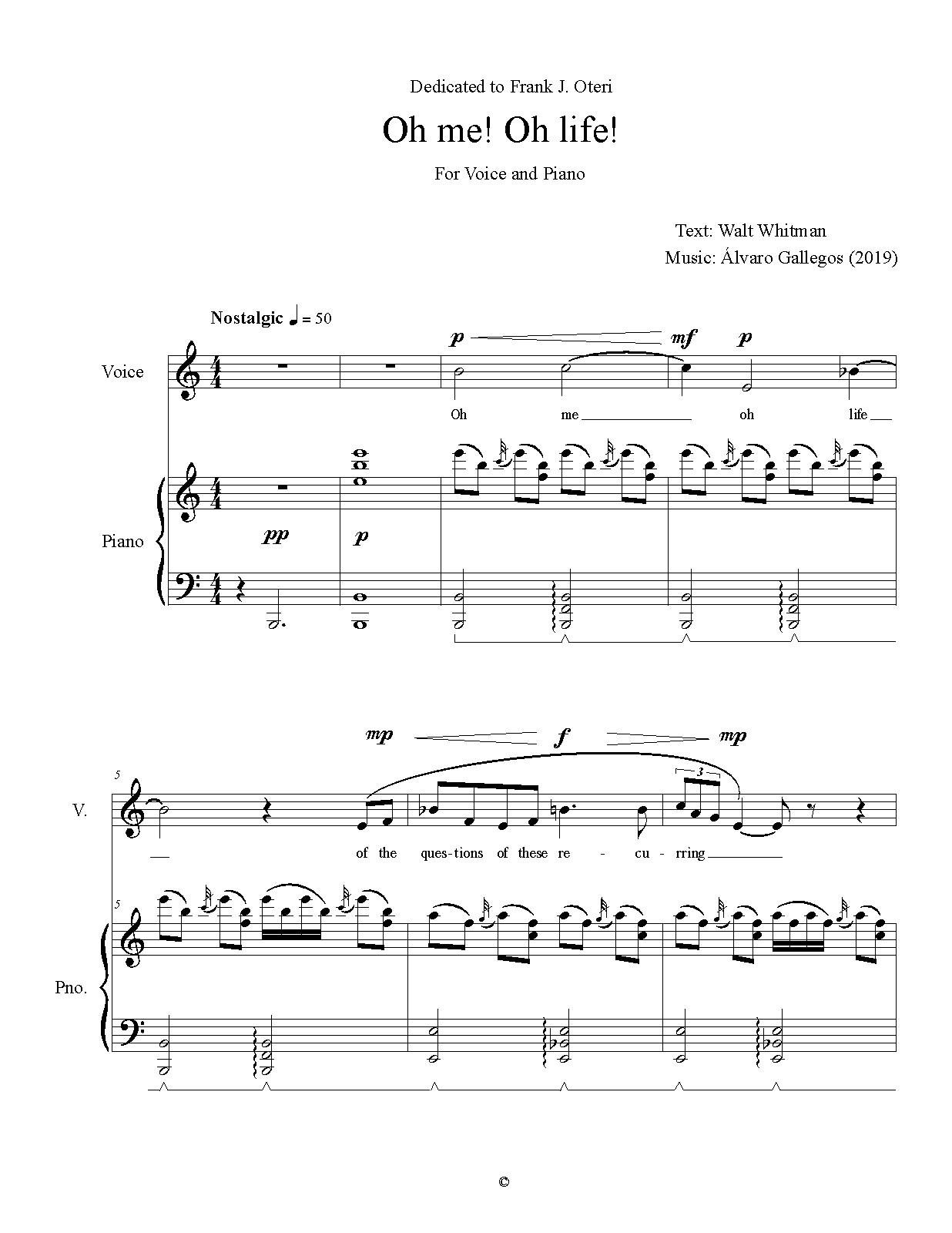 Oh me! Oh life! (Gallegos, Álvaro) - IMSLP