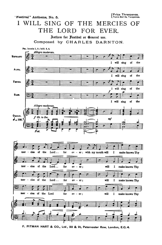 I Will Sing of the Mercies of the Lord for Ever (Darnton, Charles) - IMSLP