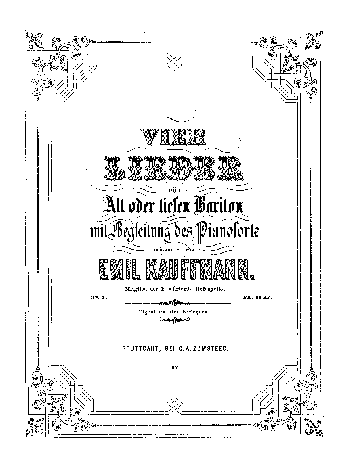 4 Lieder, Op.2 (Kauffmann, Emil) - IMSLP