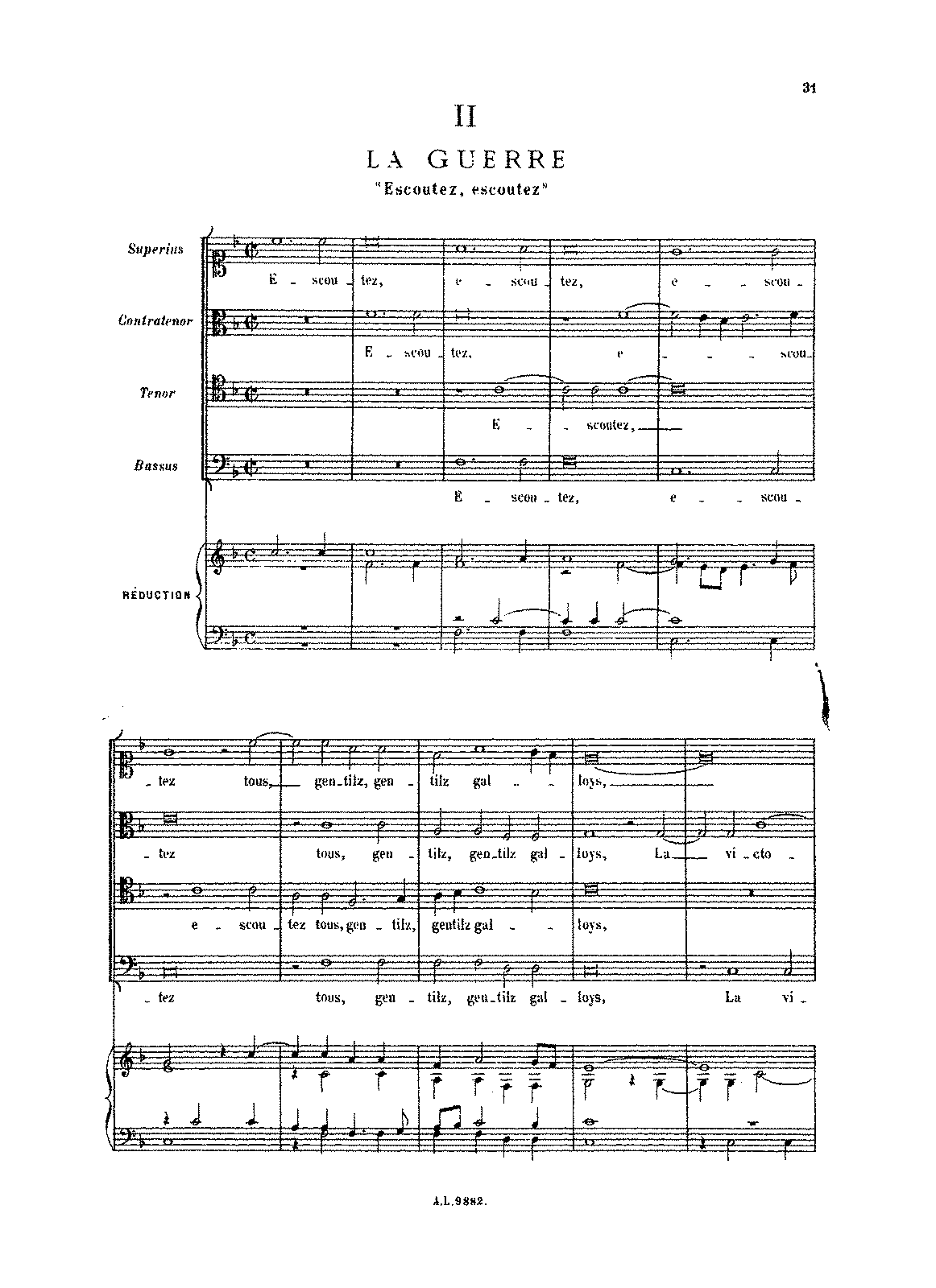 La Bataille de Marignan (Janequin, Clément) - IMSLP: Free Sheet Music ...