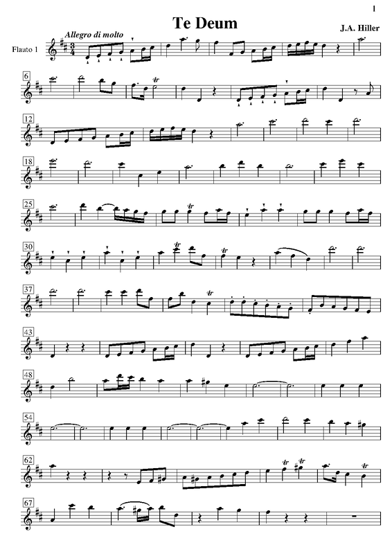 Te Deum in C major (Hiller, Johann Adam) - IMSLP