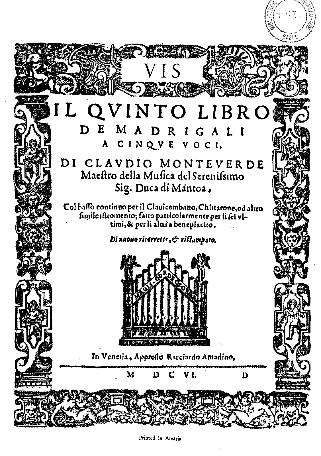 Madrigals, Book 5, SV 94–106 (Monteverdi, Claudio) - IMSLP: Free Sheet Music PDF Download
